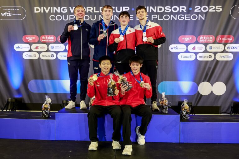 First World Cup Medals for Two Canadian Duos - Diving Canada
